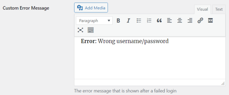 WordPress Login Form Custom Error – NoorsPlugin